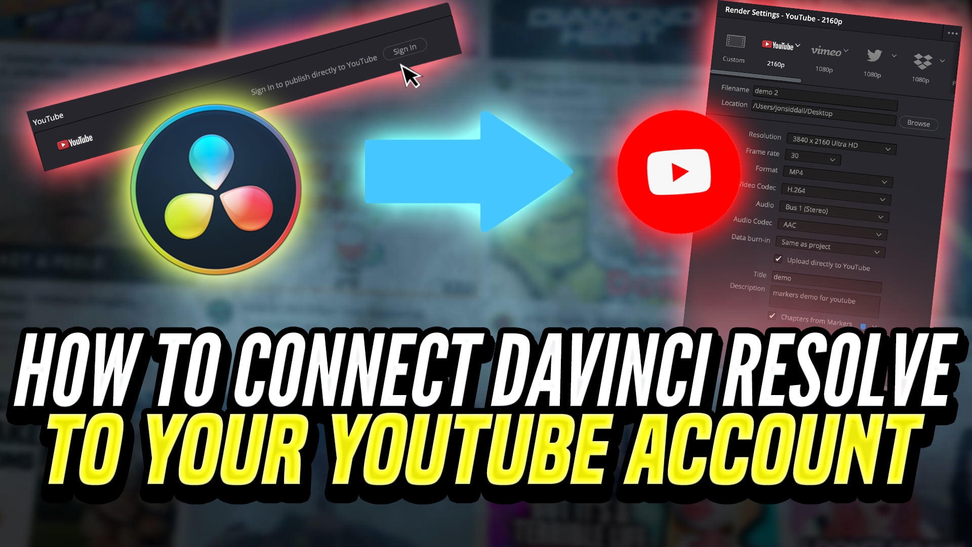 How to connect Davinci Resolve to your YouTube account - J Tech WP - WordPress Tutorials - Video ...